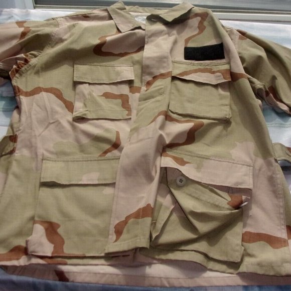 Jackets & Coats | Usaf Oif I 3 Color Dcu Desert Camo Uniform Combat Tactical Jacket Lg Ec 118 ...